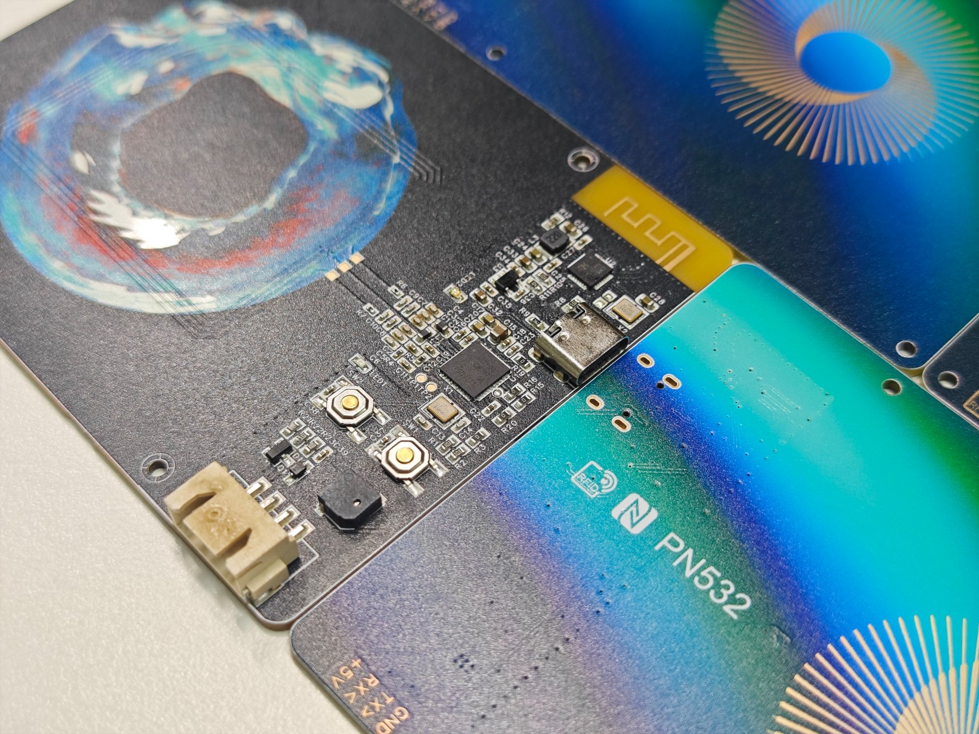彩色丝印 PN532 + CH582 读卡器 - duanyll